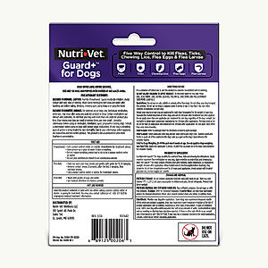 Nutri-Vet Guard+ for Dogs - Flea & Tick Prevention Treatment for Medium Dogs 23-44 lbs. - Waterproof Topical- 90 Days of Protection - 3 Monthly Doses