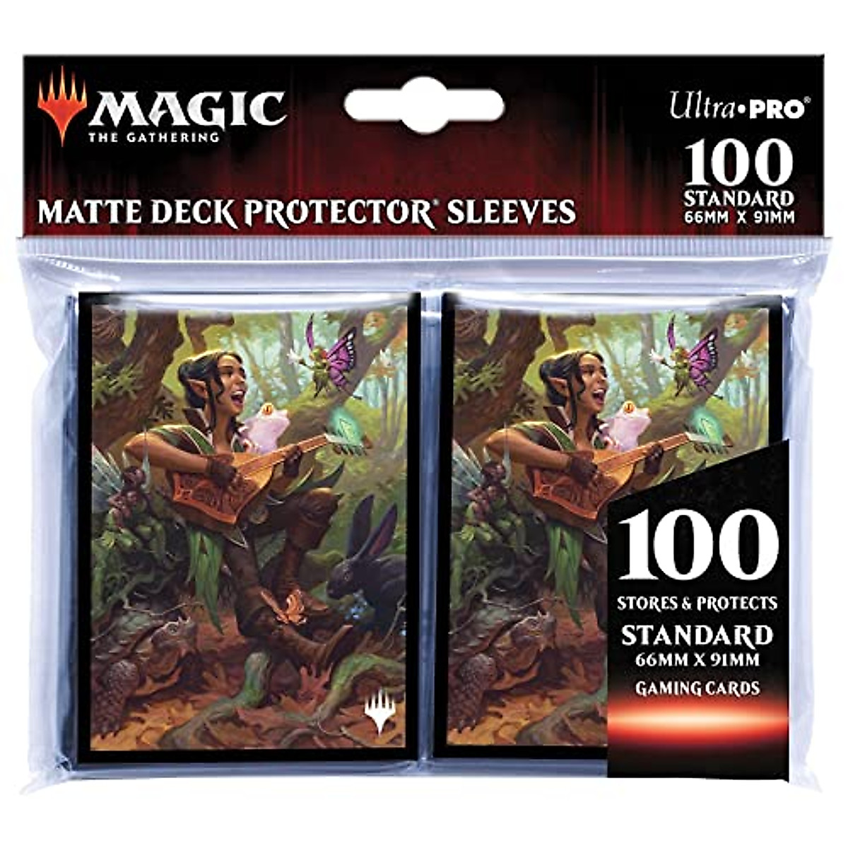 Adventures in The Forgotten Realms 100ct Deck Protector Sleeves Featuring Ellywick Tumblestrum from Magic: The Gathering Trading Card Game