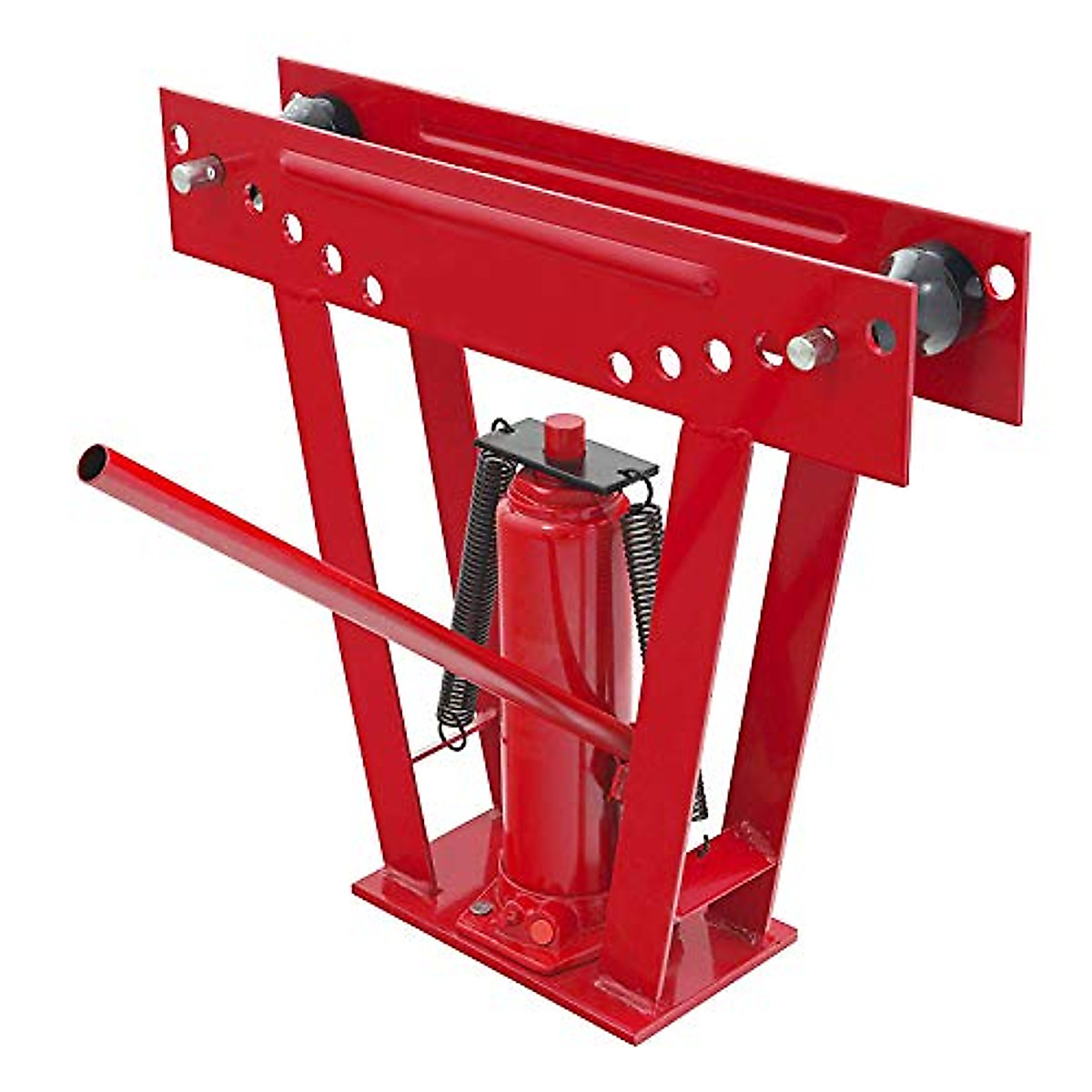 BIG RED T31202 Torin Hydraulic Pipe/Tube Bender with Adjustable Rollers and 6 Cast Iron Dies, 12 Ton (24,000 lb) Capacity, Red