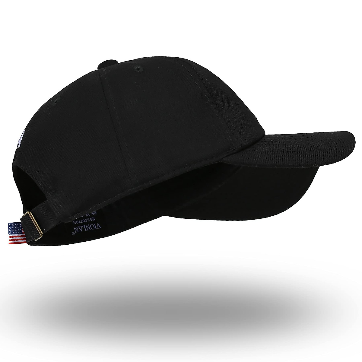 American Flag Hat Men Women Adjustable USA Baseball Cap Low Profile Plain Dad Hat Outdoor Ball Cap Black