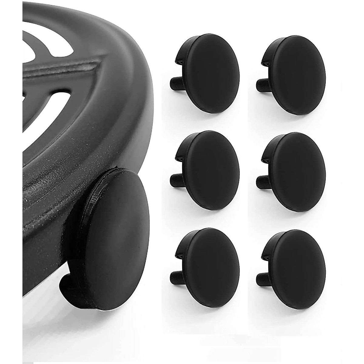 6 PCS Air Fryer Rubber Feet for Ninja Air Fryers, Professional Air Fryer Rubber Feet, Rubber Tabs, Silicone Pieces, Silicone Tabs for Ninja Air Fryer Grill Pan Plate Tray