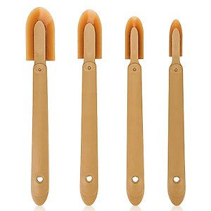 4pcs Caulking Spatulas, 4 Sizes Set Rubber Caulking Finishing Tool Caulk Smoothing Tool Sealant Grout Caulk Applicator Tool for Ceramic Tiles, Baseboards, Kitchens, Bathrooms