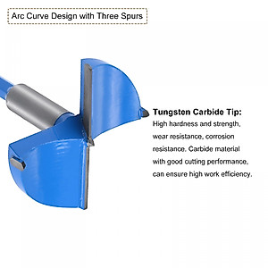 uxcell Tungsten Carbide Forstner Drill Bit Set 75mm 80mm, Woodworking Wood Hole Opener Hinge Hole Drilling Boring Bit Cutter