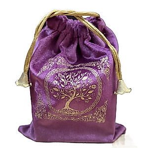 Indian Consigners Soft Velvet Pouch for Tarot, Altar, Rune, Gift, Crystal, jewelry Wrap Bags for Precious, Sacred and Spiritial Items (Purple Wine)