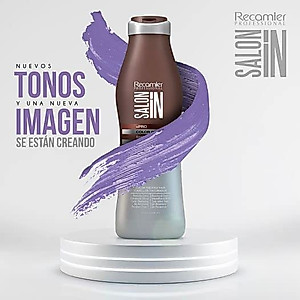 Saloon in Color Intensifier Shampoo Platinium | Recamier Professional Champu Platinum 33.8 Ounces - 1000 Mililiter