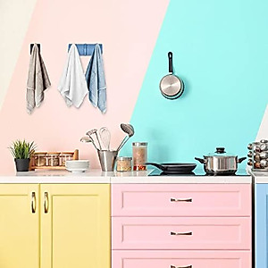 Wall Mount Floating-Coat Rack - Modern Hanger, Stylish, Space-Saving Hanger with Retractable Hooks for Hanging Cups, Bags and More Plastic 3 Hooks 2 Colors Changeable