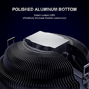 CPU Cooler, SYY 120MM RGB CPU Fan with 16.8 Million Colors 15 Addressable LED, Hydraulic Bearing, Quiet PC Cooler for Intel AMD Universal Socket