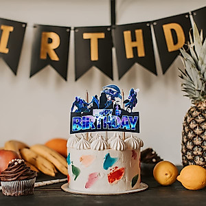 Exquisite Acrylic Cake Topper Video Game Birthday Cake Topper for Gamers' Birthday Party Cake Decorations, Perfect for Large Size Cake