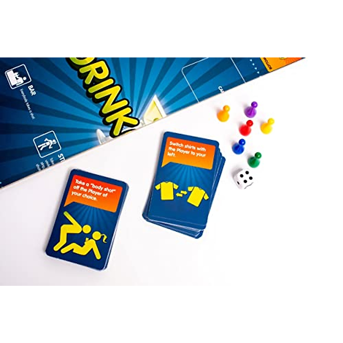 Drinkopoly Party-Game | Fun Drinking-Game for-Game Night | Hilarious Social and Interactive-Board-Game for Adults | Ages 21+ | 1-6 Players | Average Playtime 60 Minutes