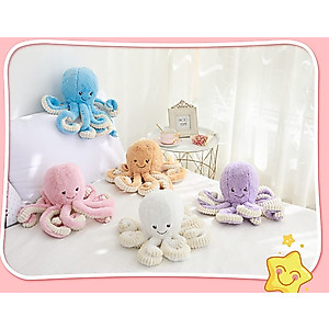 JOSON Cute Octopus Plush Toys, Soft Octopus Stuffed Animals, Girls and Boys Adult Birthday (16 Inch, Pink)