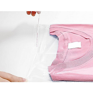 Muyindo 100 Pieces (9x12 Inch) Clear Plastic Bags for Packaging, Clothing & T-Shirts Strong Packing Self Adhesive Cellophane Bag