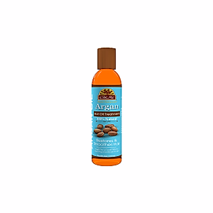 OKAY 100% Natural Argan Hot Oil Hair Treatment - Argan Oil for Hair, Hair Oil for Dry Damaged Frizzy Hair, Pure Oil for Men & Women, Hair Growth Therapy Oil Blend with Jojoba - 6 oz (Pack of 1)