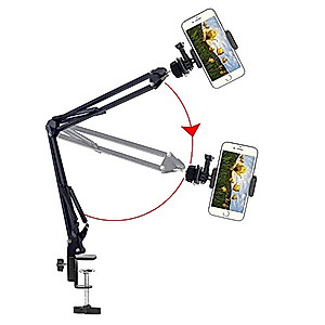 AceTaken Phone Video Stand,Overhead Camera Mount Compatible with iPhone Samsung Live Streaming,Baking,Craft,Videos,Online Lessons