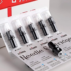 STIGMA #12(5RL) Standard Disposable Tattoo Needle Cartridges with Membrane Safety Cartridges for Tattoo Artists Round Liner 50Pcs Super Value Pack EN05-50-1205RL