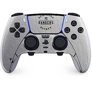 Skinit Gaming Decal Skin Compatible with PS5 DualSense Edge Pro Controller - Officially Licensed NHL New York Rangers Black Text Design
