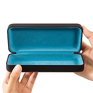 TRIUMPH VISION Matte Black Sunglasses Case for women - Hard Shell Glasses Case with Cleaning Cloth