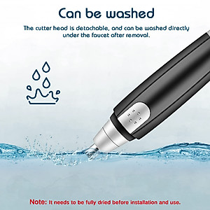 Five Brother Bundles Nose and Ear Hair Trimmer. Portable Electric Professional Painless Eyebrow & Facial Hair Trimmer for Men and Woman. Dual Edge Blades for Easy Cleansing. Black., White (w1)