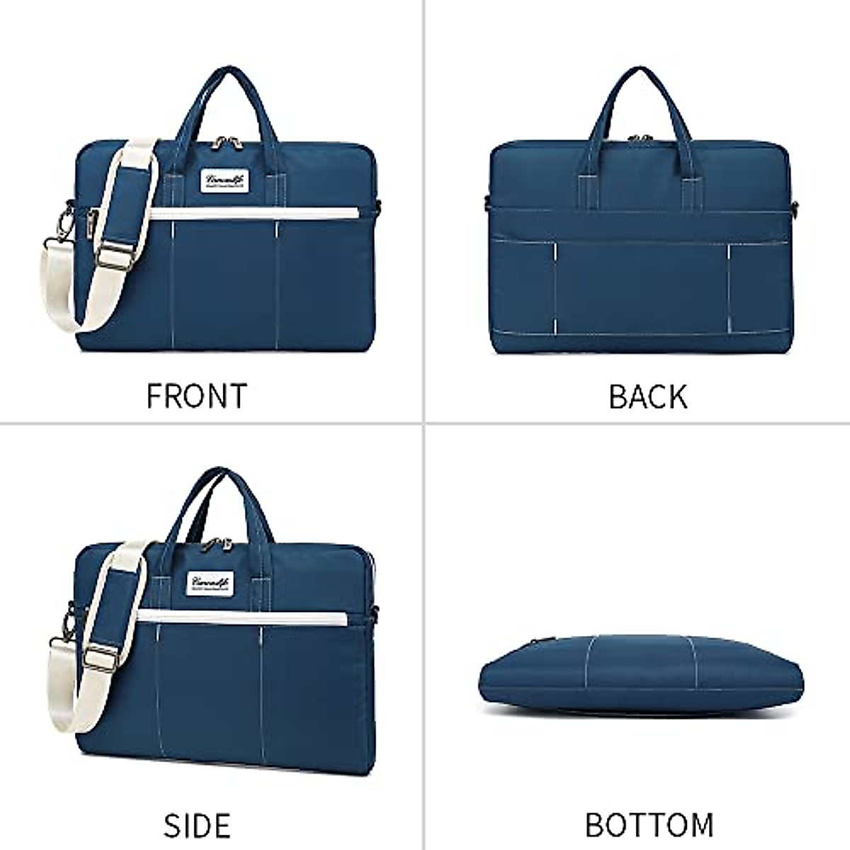 canvaslife Pattern 15 inch Canvas Waterproof Laptop Shoulder Messenger Bag for 14 inch to15.6 inch Laptop 15 Laptop Case (blue)