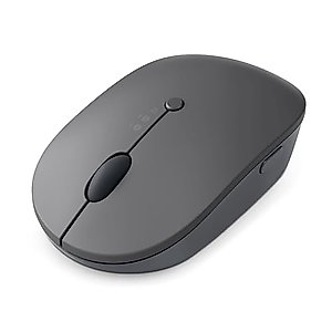 Lenovo Go Multi-Device Wireless Mouse, 2.4GHz Nano USB-C Receiver, Bluetooth, Adjustable DPI, USB-C Rechargeable Battery, Qi Wireless Charging, Ambidextrous, GY51C21211, Grey