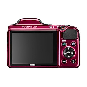 Nikon COOLPIX L820 16 MP CMOS Digital Camera with 30x Zoom Lens and Full HD 1080p Video (Red) (OLD MODEL)