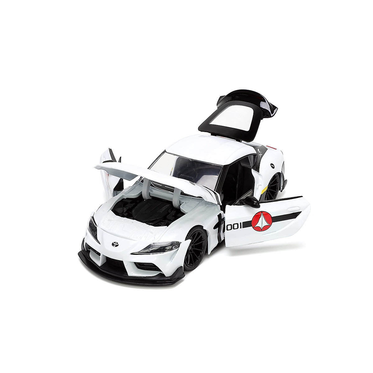 Robotech 1:24 2020 Toyota Supra Die-cast Car & 2.75" Roy Focker Figure, Toys for Kids and Adults