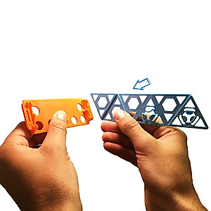 Qubits STEM Construction Set - 100 Pieces: an Open Play Engineering and Building Toy (Alternative to Blocks)