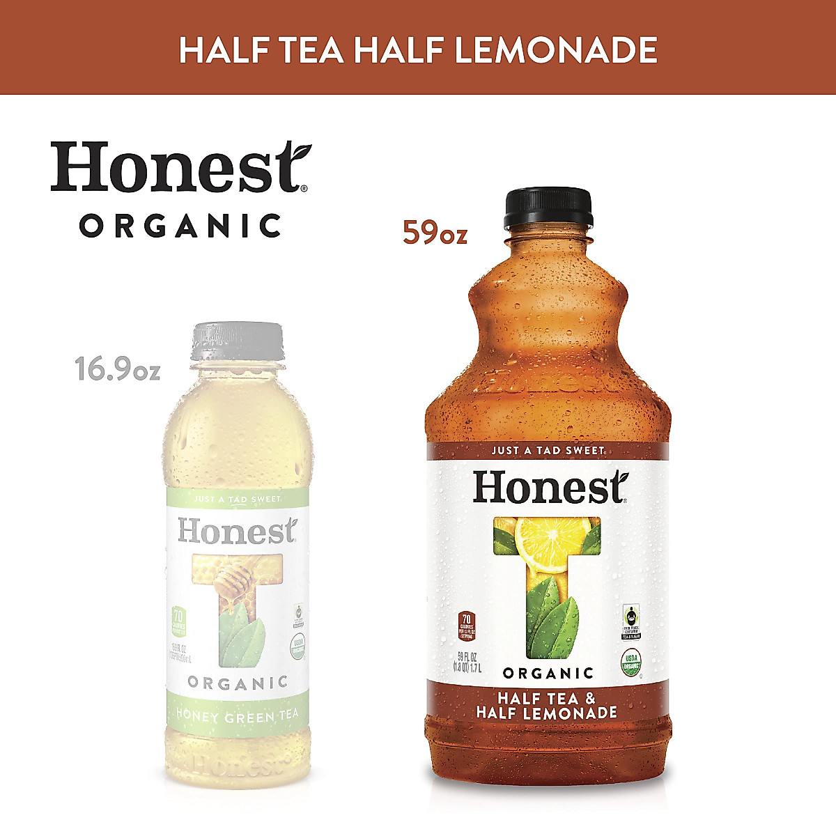 Honest Tea Half Tea and Half Lemonade, 59 Fl Oz (Pack of 8)