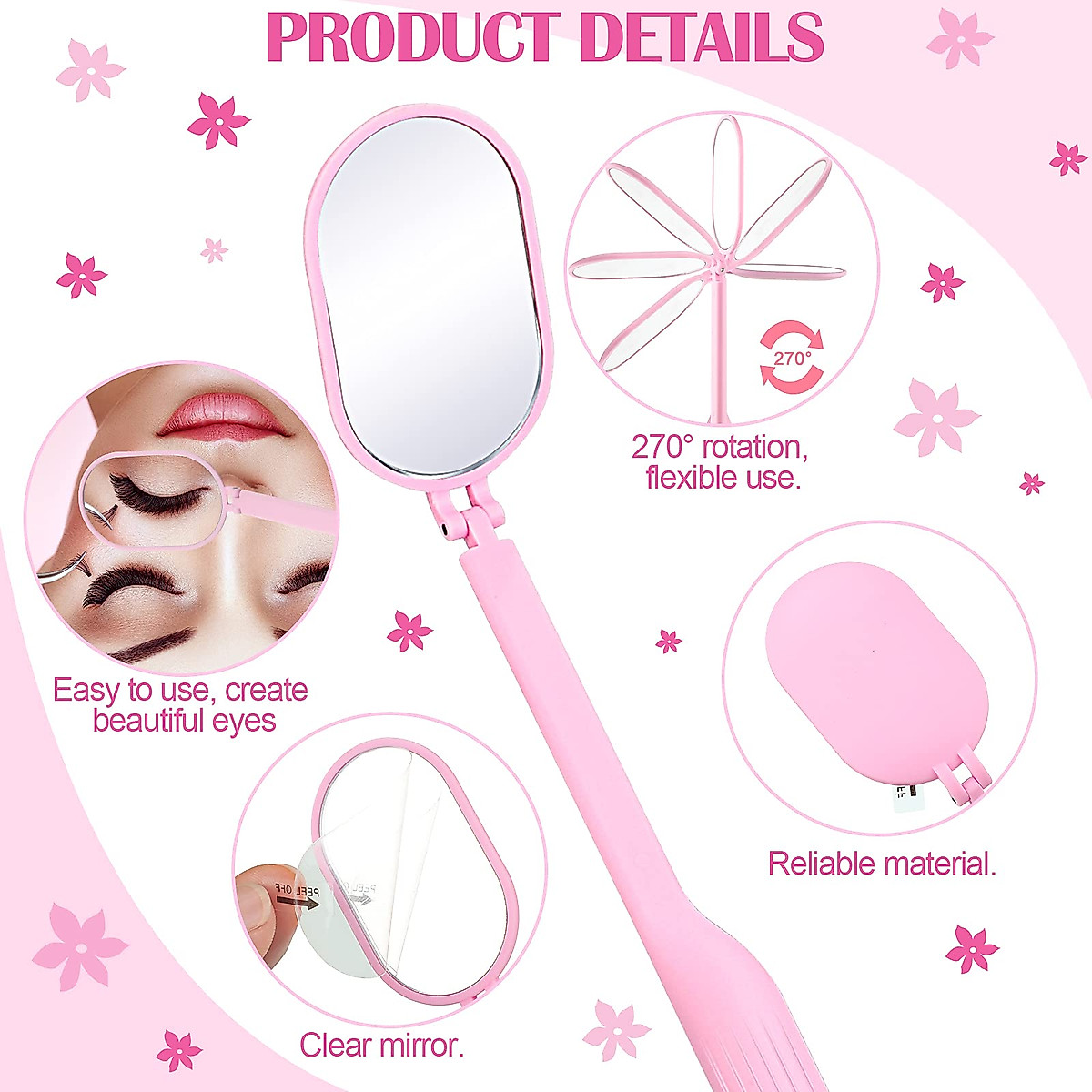 Nano Mist Sprayer Mini Portable Nano Facial Mister Usb Rechargeable Face Mist Steamer with 270 Degree Rotation Lash Mirror & 20ml Visual Water Tank for Makeup Skin Care(Pink)