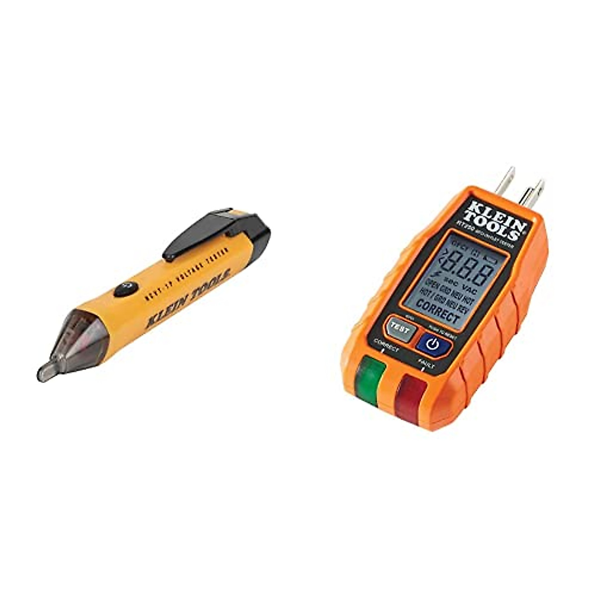 Klein Tools Voltage Tester and GFCI Outlet Tester Bundle