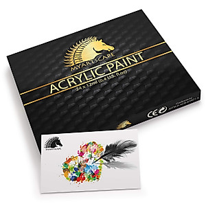 MyArtscape Acrylic Paint Set - 24 x 12ml Tubes - Lightfast - Heavy Body - Long Lasting - Vibrant Colors - Professional Art Supplies - Artist Quality Paints