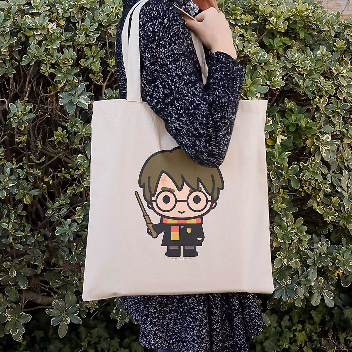 GRAPHICS & MORE Harry Potter Cute Chibi Character Grocery Travel Reusable Tote Bag