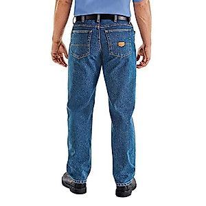 Red Kap mens Relaxed Fit Jeans, Stonewash, 42W x 30L US