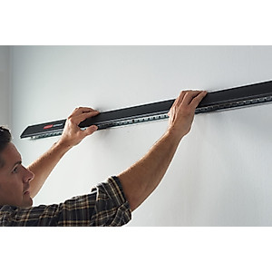 Rubbermaid FastTrack Wall Mounted Storage and Organization System Rail for Home and Garage, Horizontal 48", Holds up to 1,750 pounds, Black, Perfect for Yard Tools/Sports Equipment/Ladders