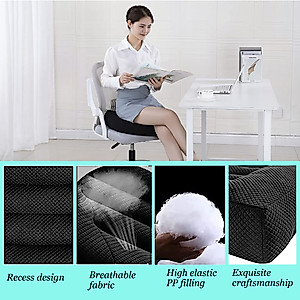 DYMGFZD Office Chair Cushions for Back and Butt, Ergonomic Chair/Seat Cushion for Long Sitting, Sitting Pillow for Automobile, Wheelchair, Computer Chair and Office Chair Hip Support Black