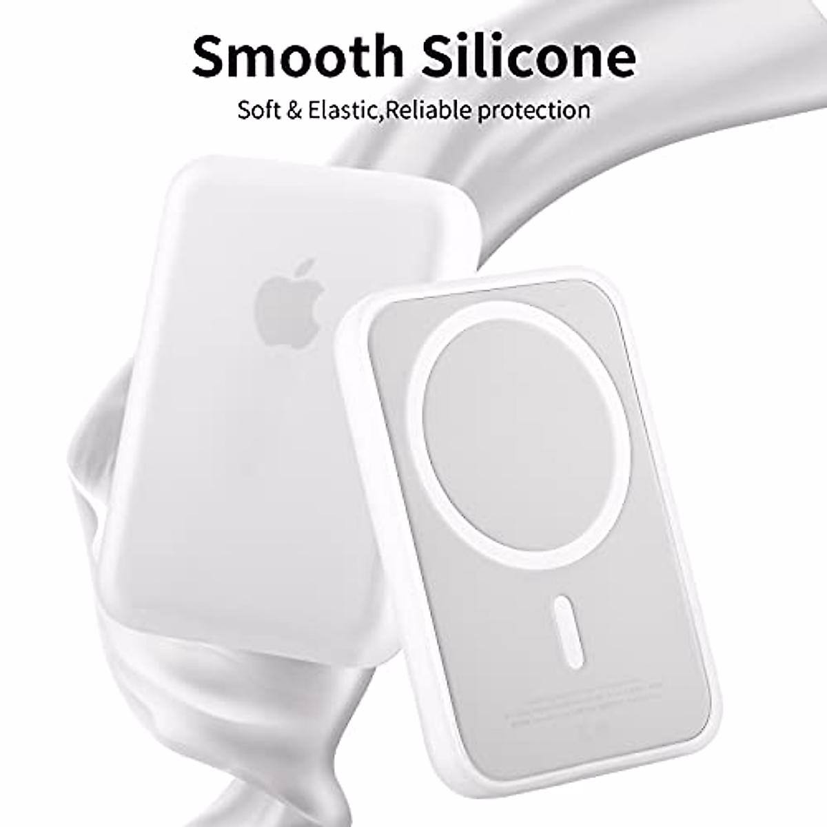 Oakxco Silicone Case Compatible with Magsafe Battery Pack, Magsafe Battery Pack Cover, Scratch & Shatter Resistant, Matte Clear