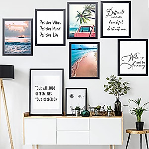 9 Pieces Inspirational Wall Art Beach Decor Motivational Quotes Wall Art Office Wall Decor Wall Prints for Office Bedroom Living Room Decoration