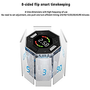Digital Kitchen Timer, Desk Timer Cube,desktop timer,5 Volume Levels, Visual Timers LCD Display Magnetic Countdown Countup Timer for Kitchen, Homework, Exercise, Game, Baking, Meditation, USB Charging