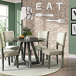 LOSOUR Farmhouse Kitchen Wall Decor, Farmhouse Decor EAT Sign + Fork and Spoon, Wooden Letters for Rustic Wall Decor (EAT Sign + Fork and Spoon)