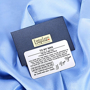 to My Man Wallet Insert Card Valentines Day Gifts for Boyfriend Him Birthday Husband Anniversary for Fiance Groom Wedding Engagement Mini I Love You Note Christmas Stocking Stuffers from Girlfriend