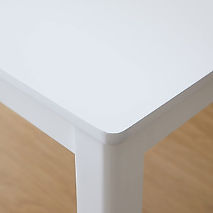 Livinia Cabin 37.4" Wooden Dining Bench/Small Modern Farmhouse Malaysian Oak Wood Bench (White)