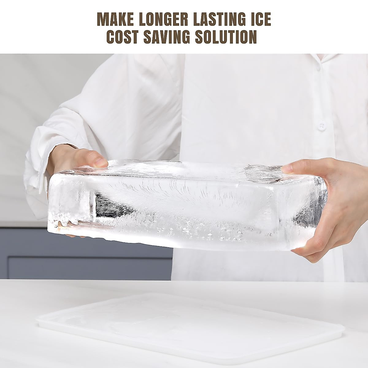 Lenink Large Ice Cube Mold for Ice Bath, 8.5lbs Plastic Big Ice Cube Block Mold Reusable Ice Maker
