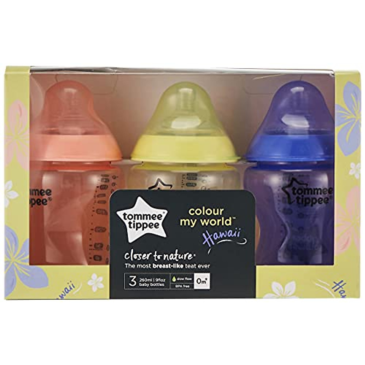 Tommee Tippee Colour My World 3 x 260ml Bottles