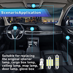 stymart 24 PCS Interior Car Lights, Dome Light Car Bulb Kit Set T10 31mm 41mm LED Interior Replacement Bulbs for Car Interior Lights Dome Lights Plate Lights Map Lights Door Lights License