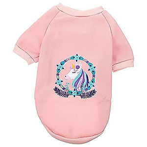 Balacoo Outdoor Dog Costume Pet Dog Winter Costume Puppy Clothes Winter Dog Clothing Pet Costume Pink Unicorn Clothes Outfit Holiday Party Supply M Winter Pet Pajamas Dog Sweater