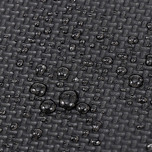 F2C 6 Pieces Puzzle Exercise Mat EVA Foam Interlocking Tiles with 12 End Borders for Gym Home Exercise Workout Floor Protecting Black