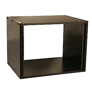 Gator Cases Wooden Studio Rack; 8U Size with 15.25" Depth - Black (GR-STUDIO-8U)