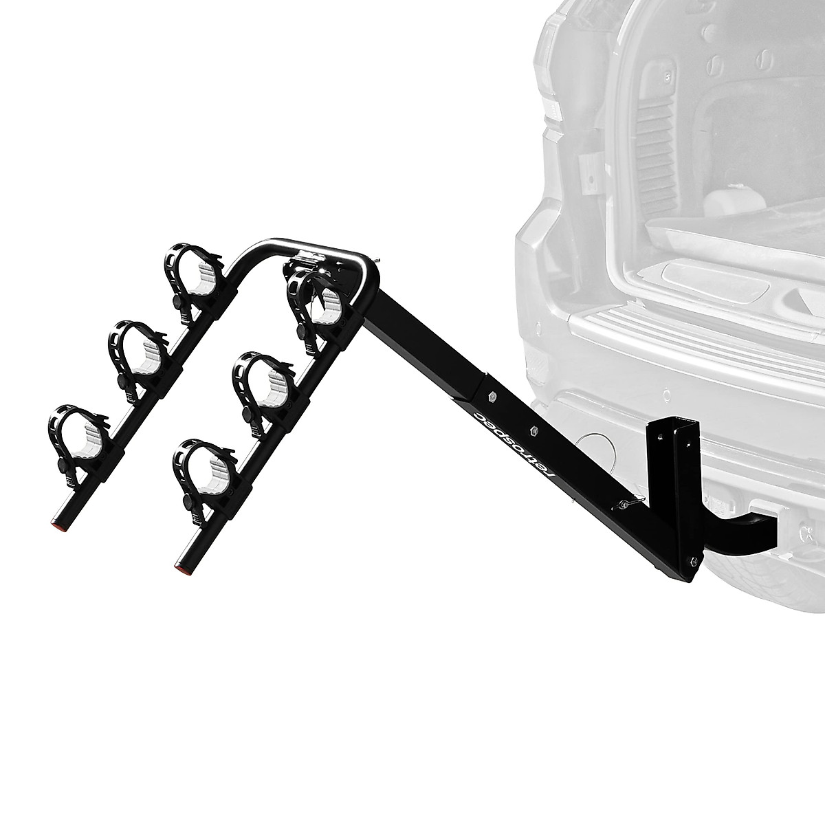 Retrospec Lenox 2-5 - Bike Hitch Rack for Cars, Trucks, SUVs with 2” Hitch | Foldable Steel Frame with Anti-Rattle Adapter, Tie Down Cradles and Straps - Fits Most Frames