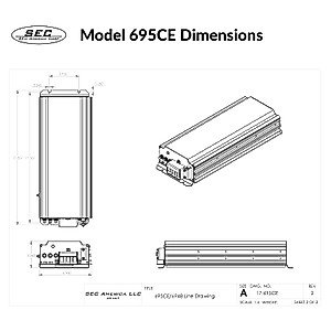 SEC America Model 695 CE DC-DC Converter - 12V to 24V High Power DC-DC Converter - Model 680 CE - 1320 Watts of Output Power