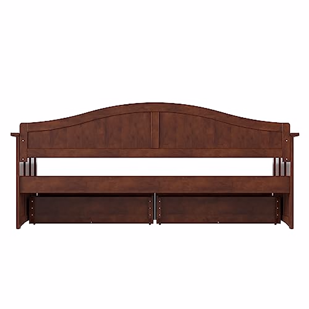 AFI, Nantucket Twin Size Wood Daybed Frame with 2 Storage Drawers, Walnut (Brown)