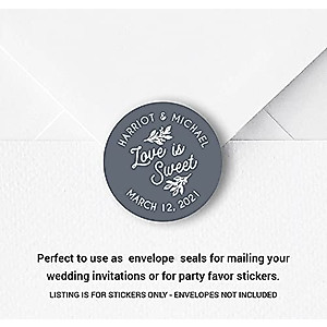 Love is sweet stickers, Love is sweet labels, Party Favor Stickers, Honey wedding favor labels F16:19